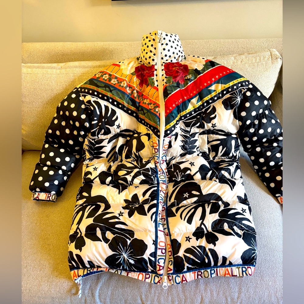 Farm Rio Parrot Puffer Jacket - Gem